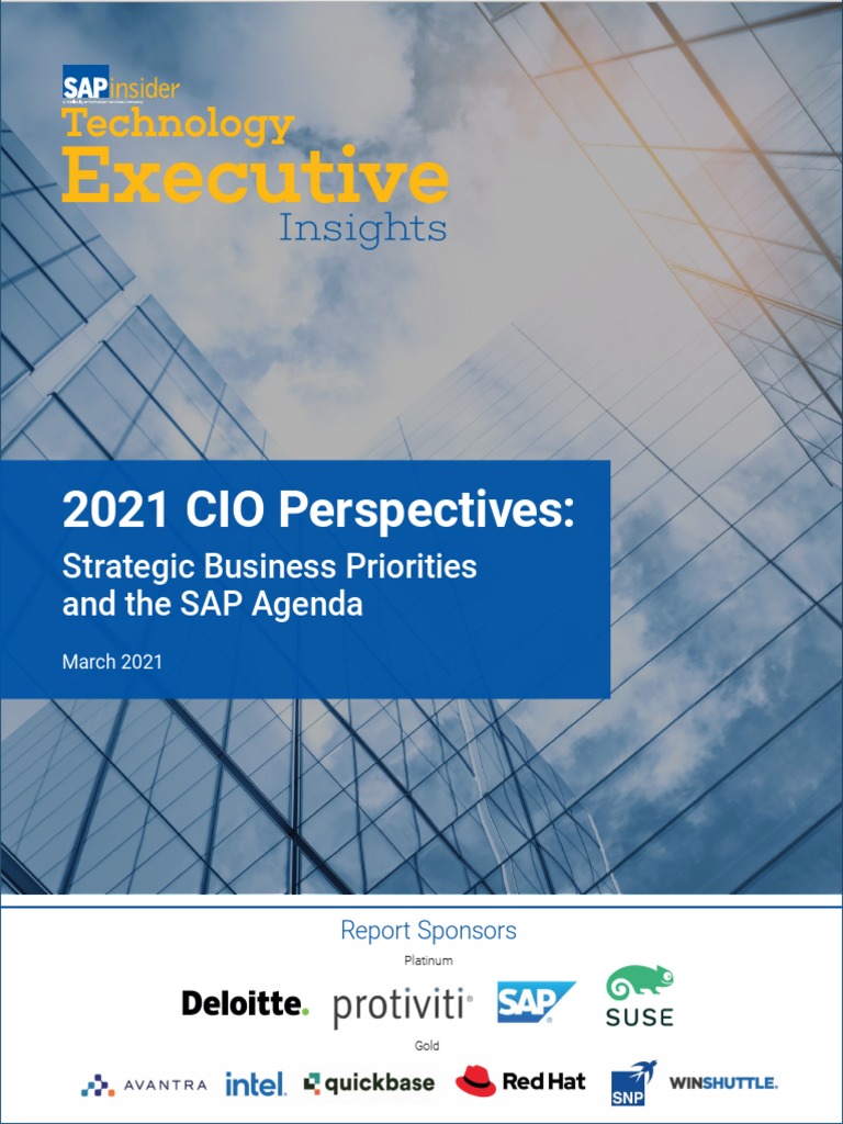 CIO Perspectives 2021 | PDF | Cloud Computing | Chief Information Officer