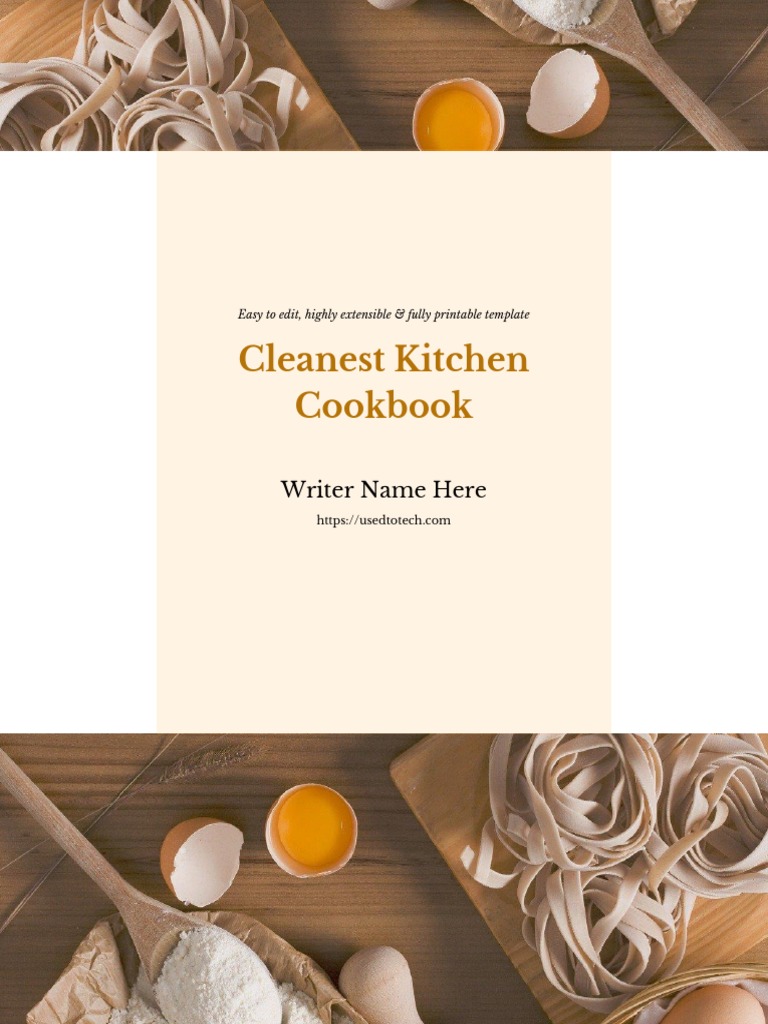 19 Cleanest Kitchen Cookbook Design in Microsoft Word | PDF | Microsoft ...