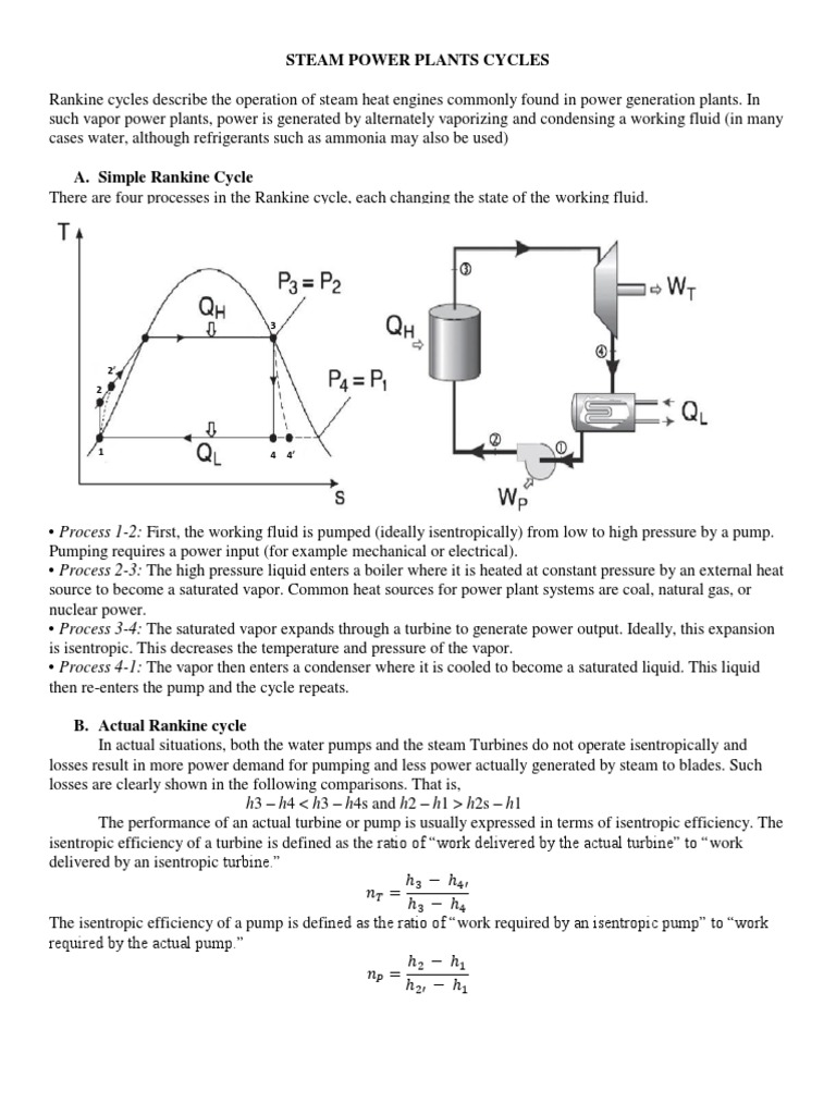 Steam Power Plants Cycles | PDF | Boiler | Energy Conversion