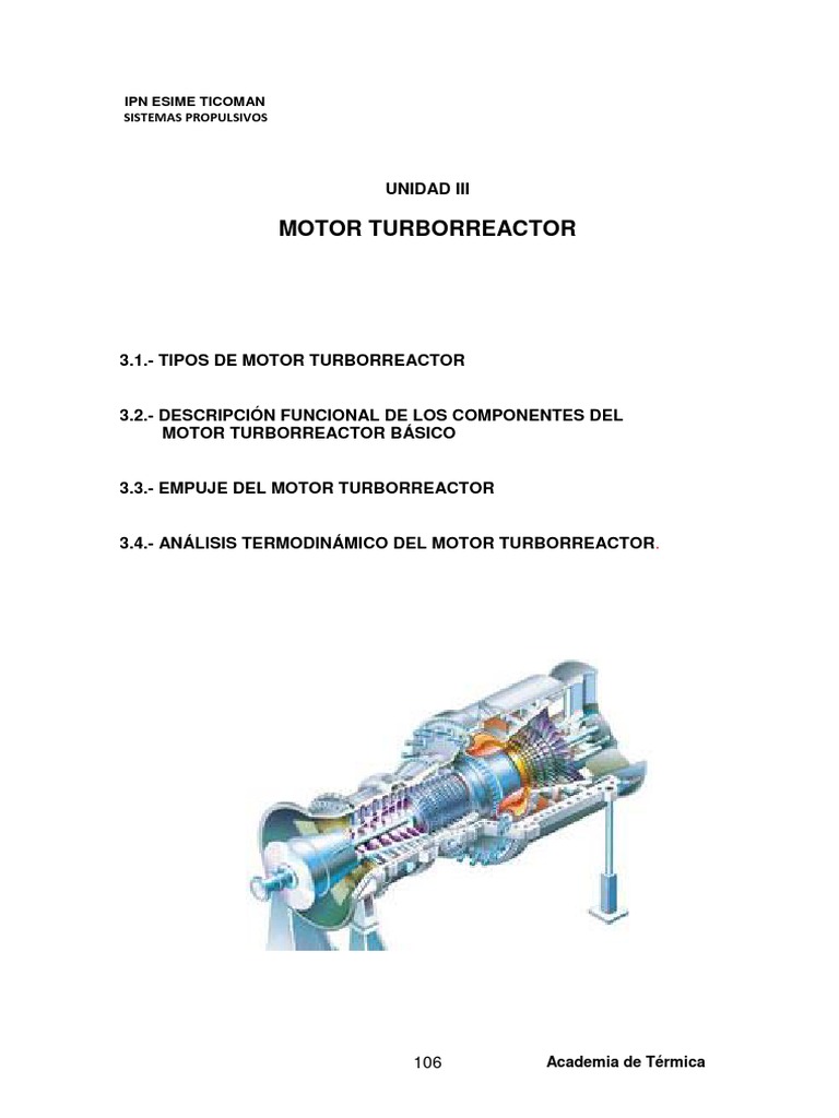 Unidad Iii Motor Turborreactor | PDF | Motor a reacción | Boquilla