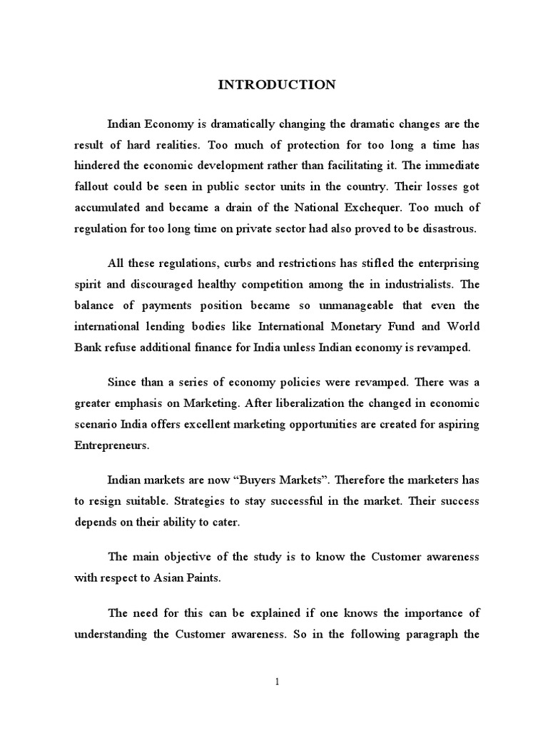 Asian Paints Project | PDF