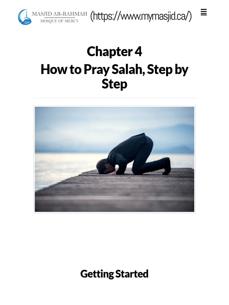 Chapter 4 - How To Pray Salah, Step by Step - Masjid Ar-Rahmah - Mosque ...