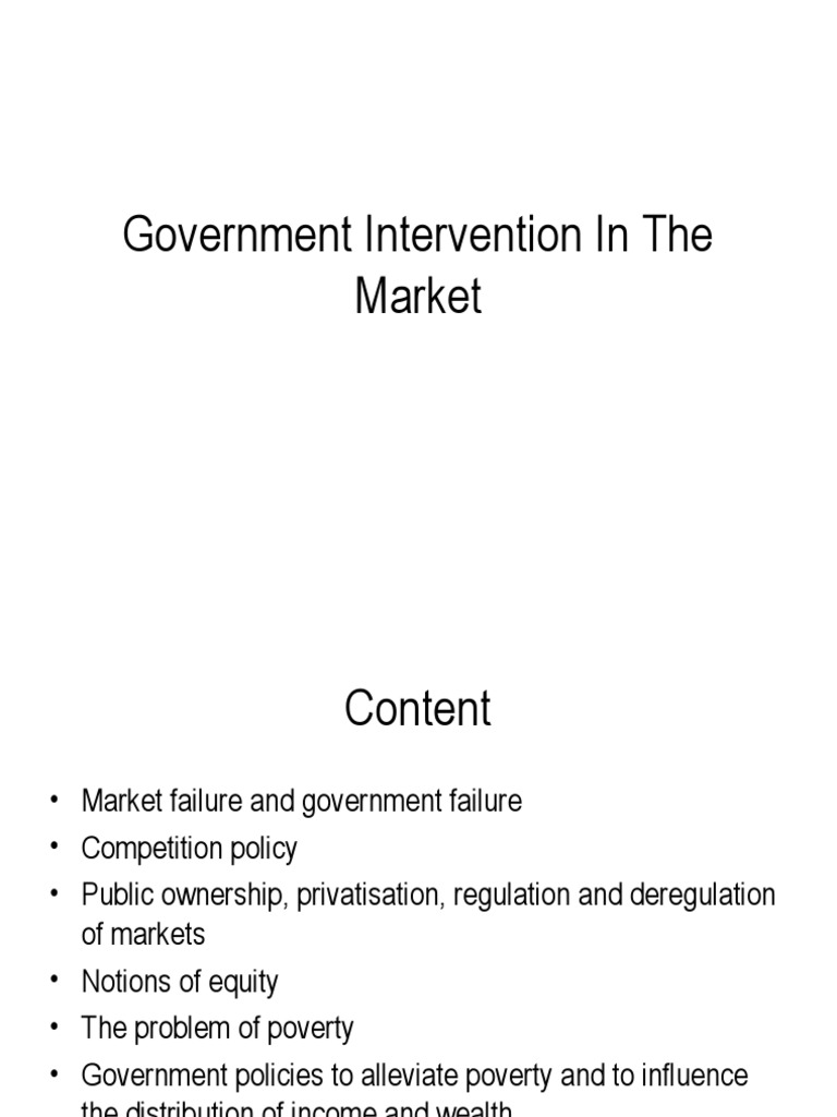 Government Intervention in Market Dynamics | PDF | Taxes | Competition Law