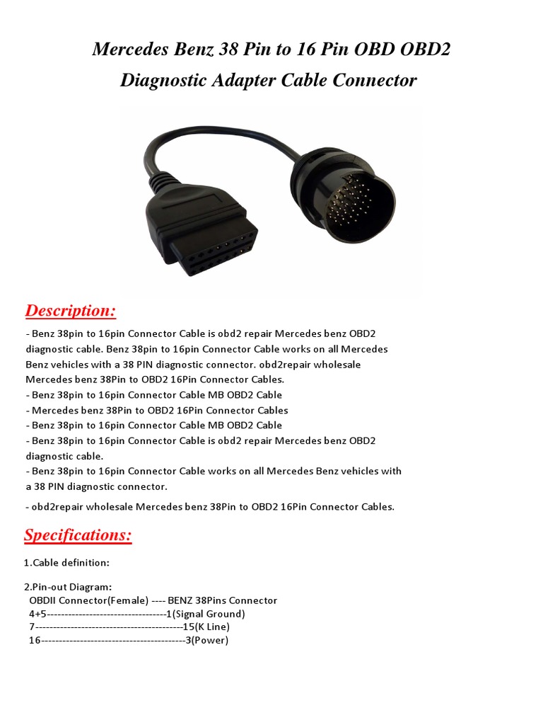 Iveco 38 Pin To Obd2 Adapter Pinout Online Discount | www.oceanproperty ...