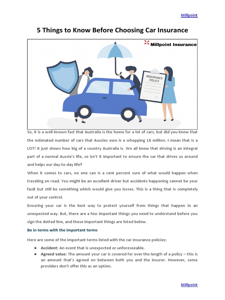 Things To Know Before Choosing Car Insurance | PDF | Vehicle Insurance ...