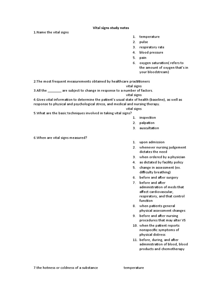 Vital Signs Guide for Healthcare | PDF | Blood Pressure | Pulse