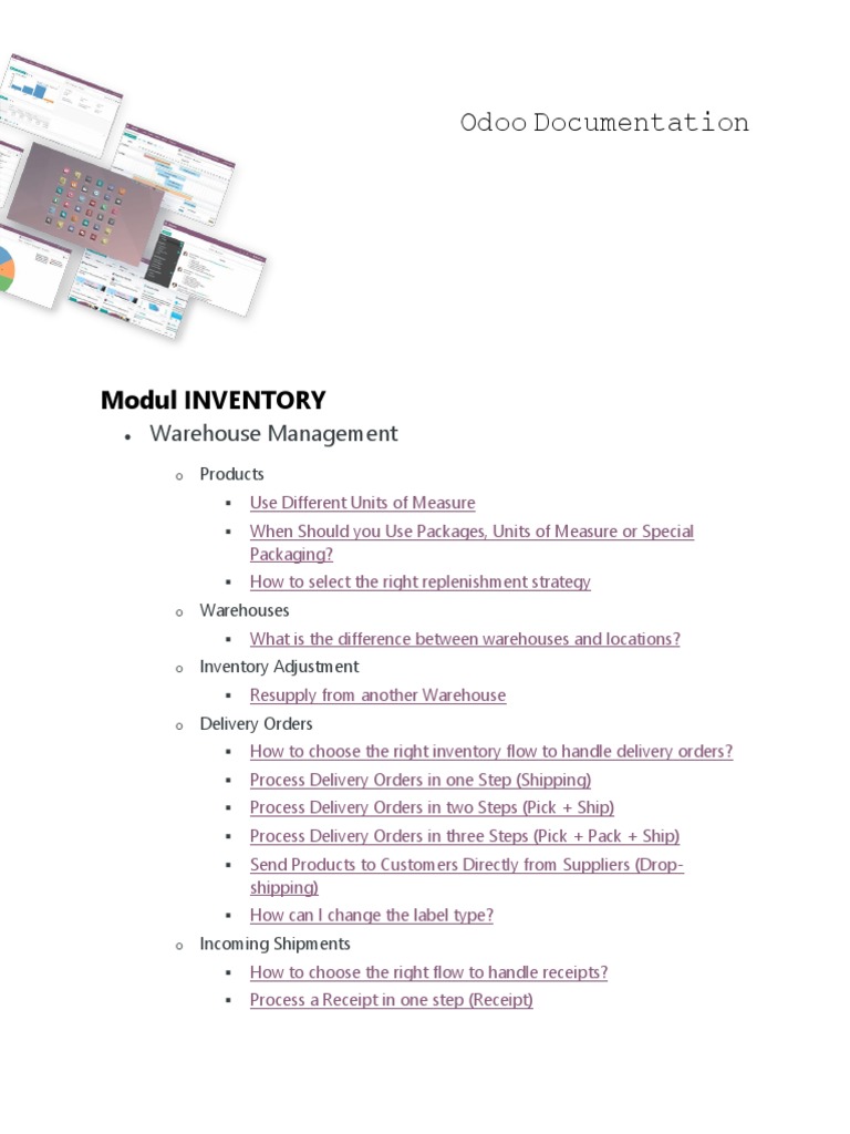 Modul Inventory Docomentation | PDF | Warehouse | Inventory
