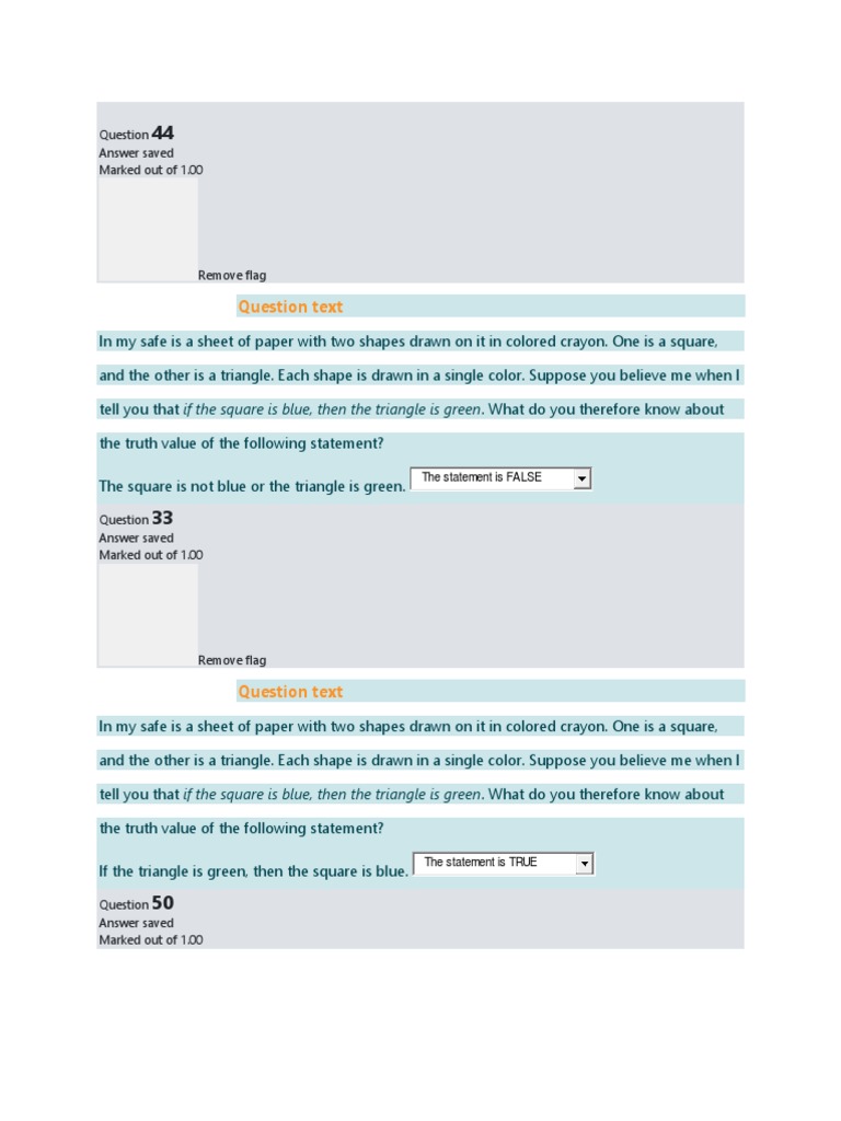 Question Text: Answer Saved Marked Out of 1.00 | PDF | Vertex (Graph ...