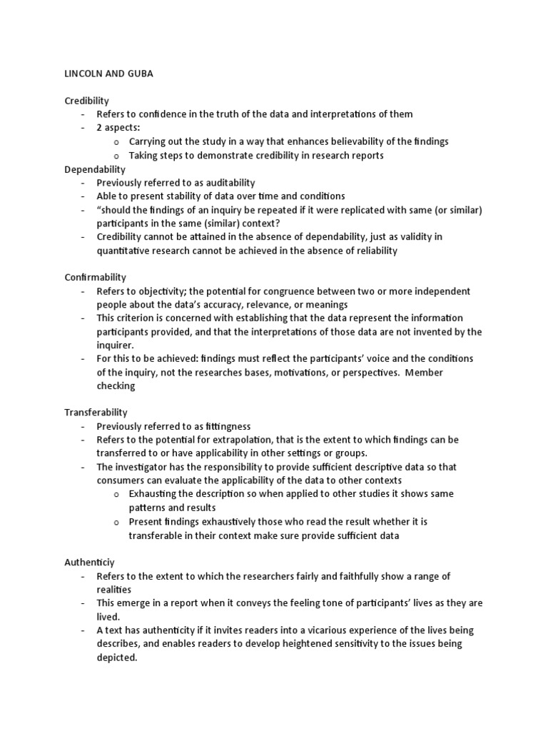 Establishing Trustworthiness in Qualitative Study | PDF | Credibility ...