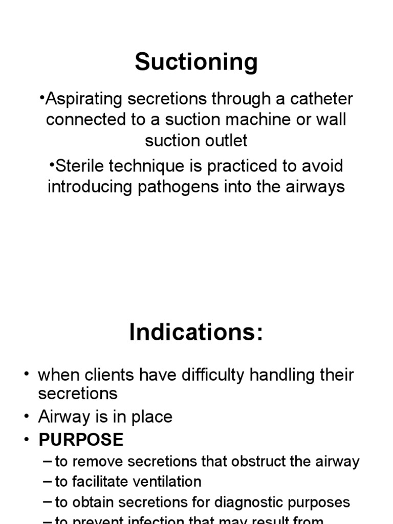 Suctioning | PDF