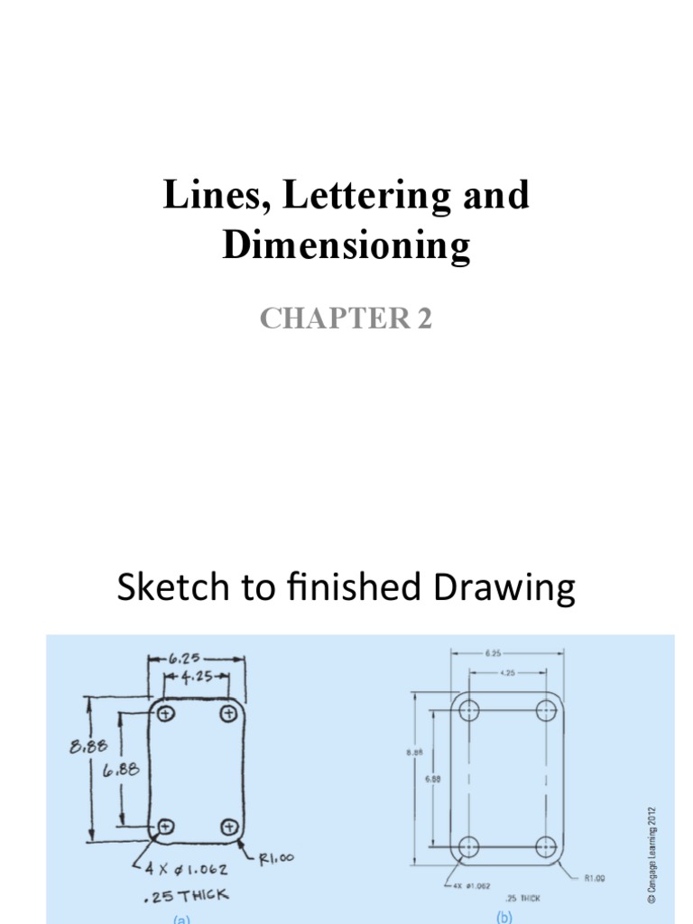 Chapter 2 Lettering and Dimensioning - PDF | PDF | Dimension | Geometry