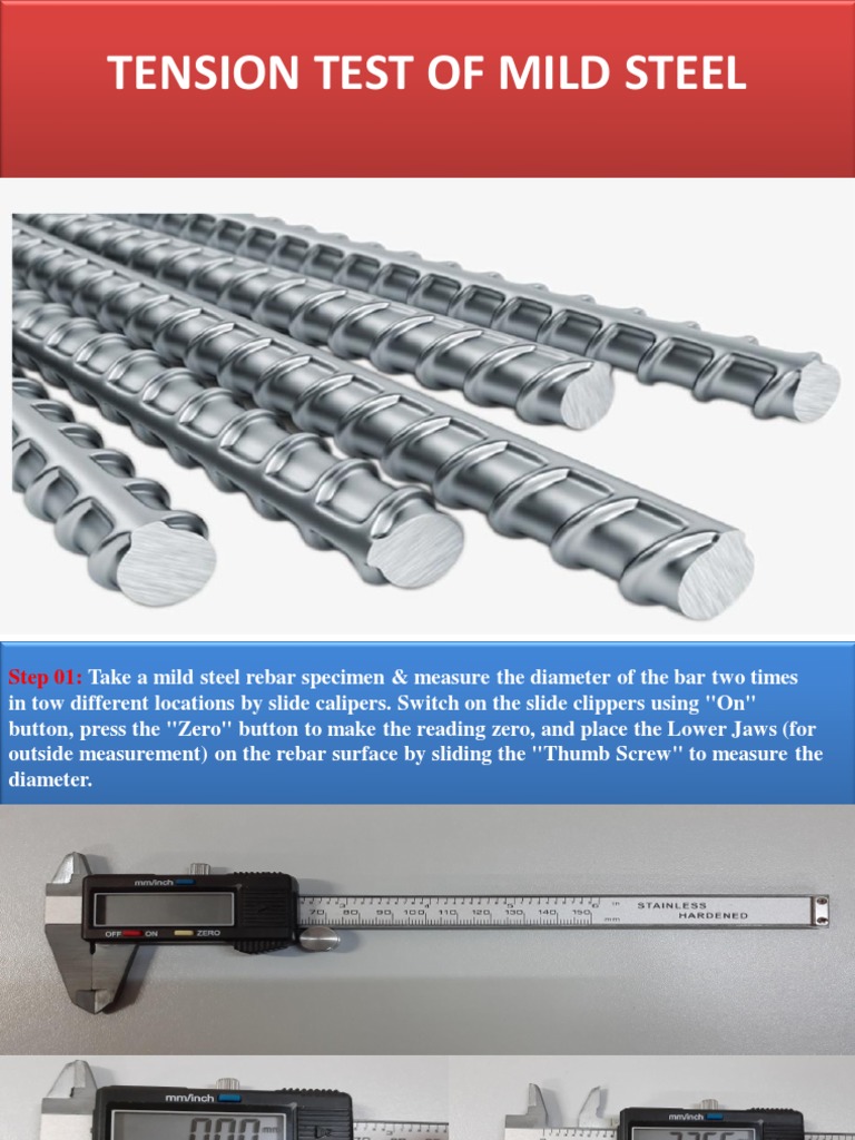 Mild Steel Tension Test Procedure | PDF | Technology & Engineering