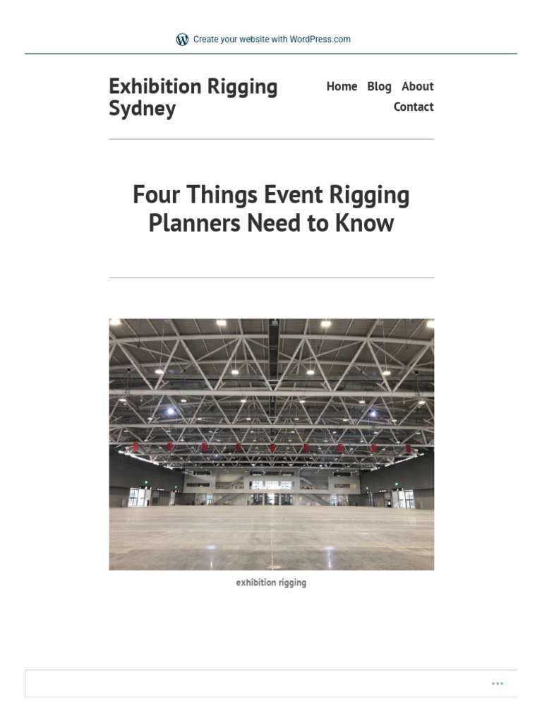Four Things Event Rigging Planners Need To Know | PDF