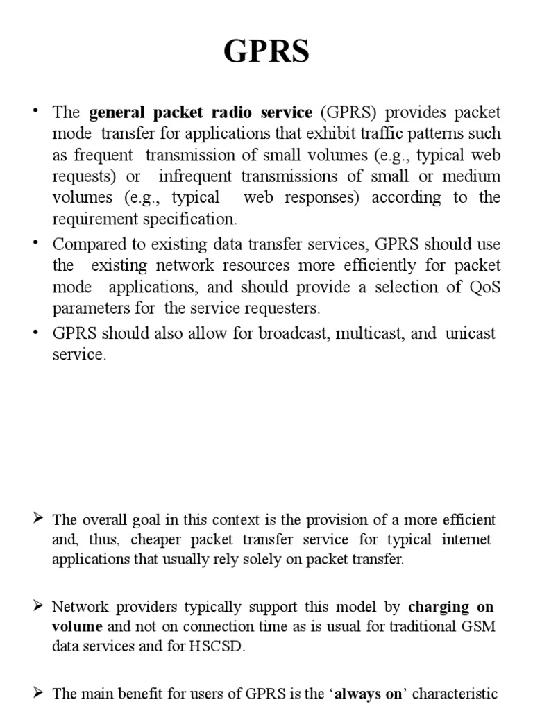 GPRS | PDF | General Packet Radio Service | Internet Architecture