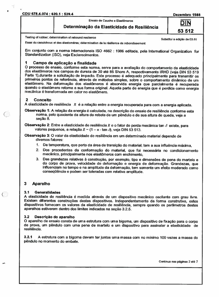 Din-53512 - Determinacao Da Elasticidade de Resiliencia | PDF