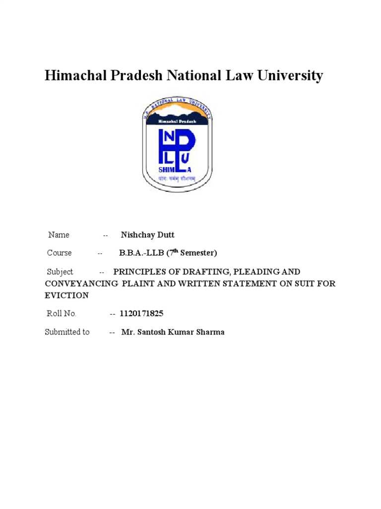 Draft of Plaint and Written Statement | PDF | Affidavit | Lawsuit