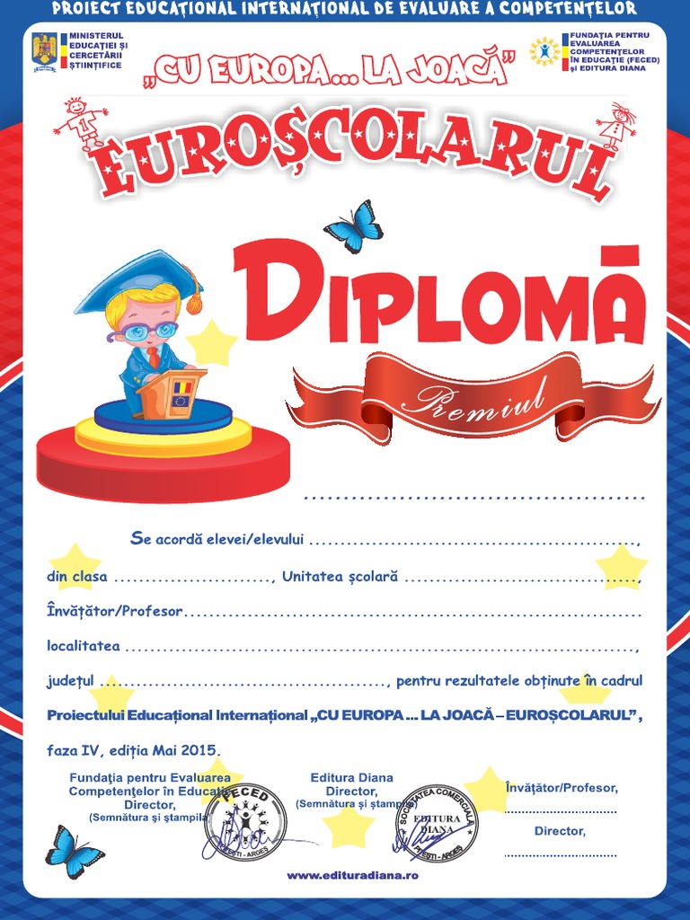 Diploma Premiu Euroscolar | PDF