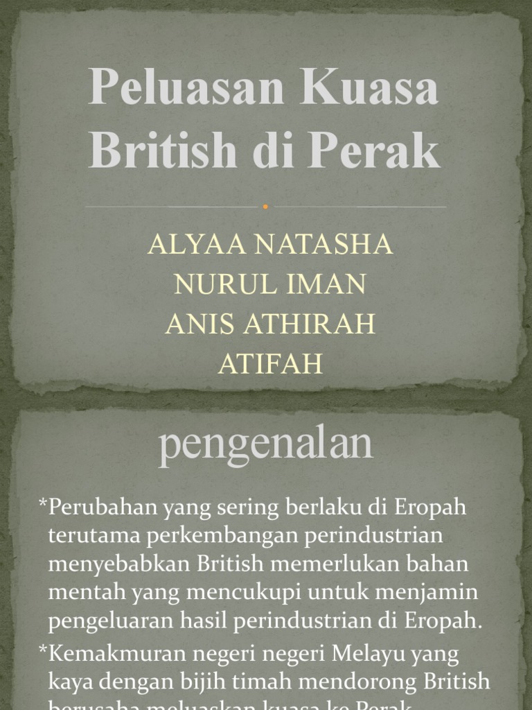 Peluasan Kuasa British Di Perak | PDF