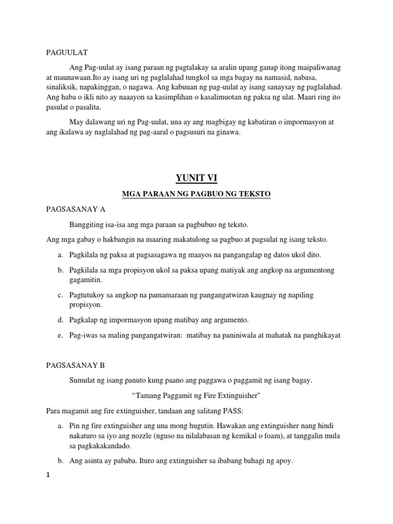 Paguulat | PDF