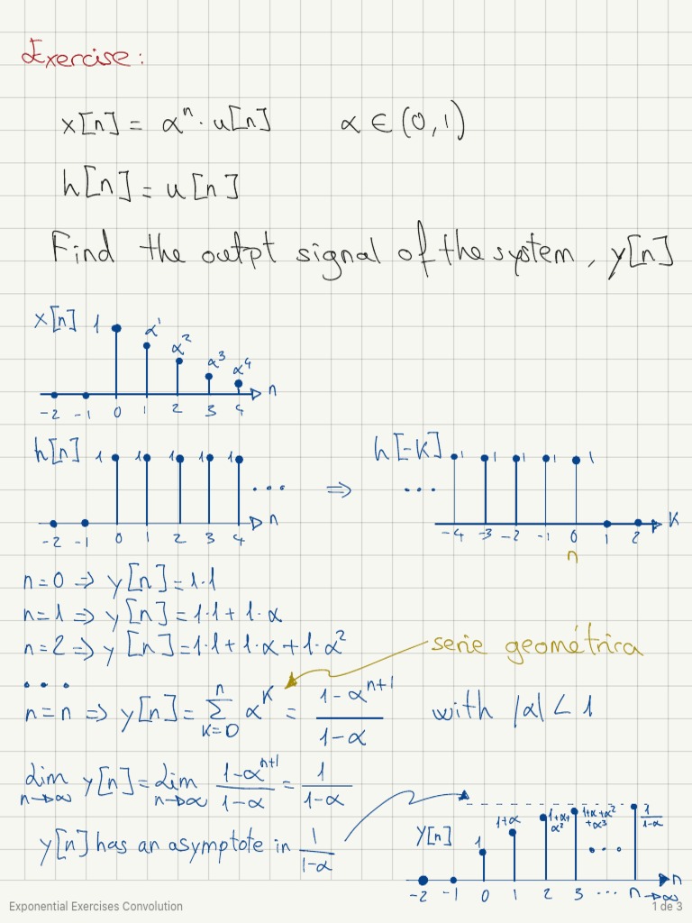 Exponential Exercises Convolution | PDF | Signal Processing | Digital ...