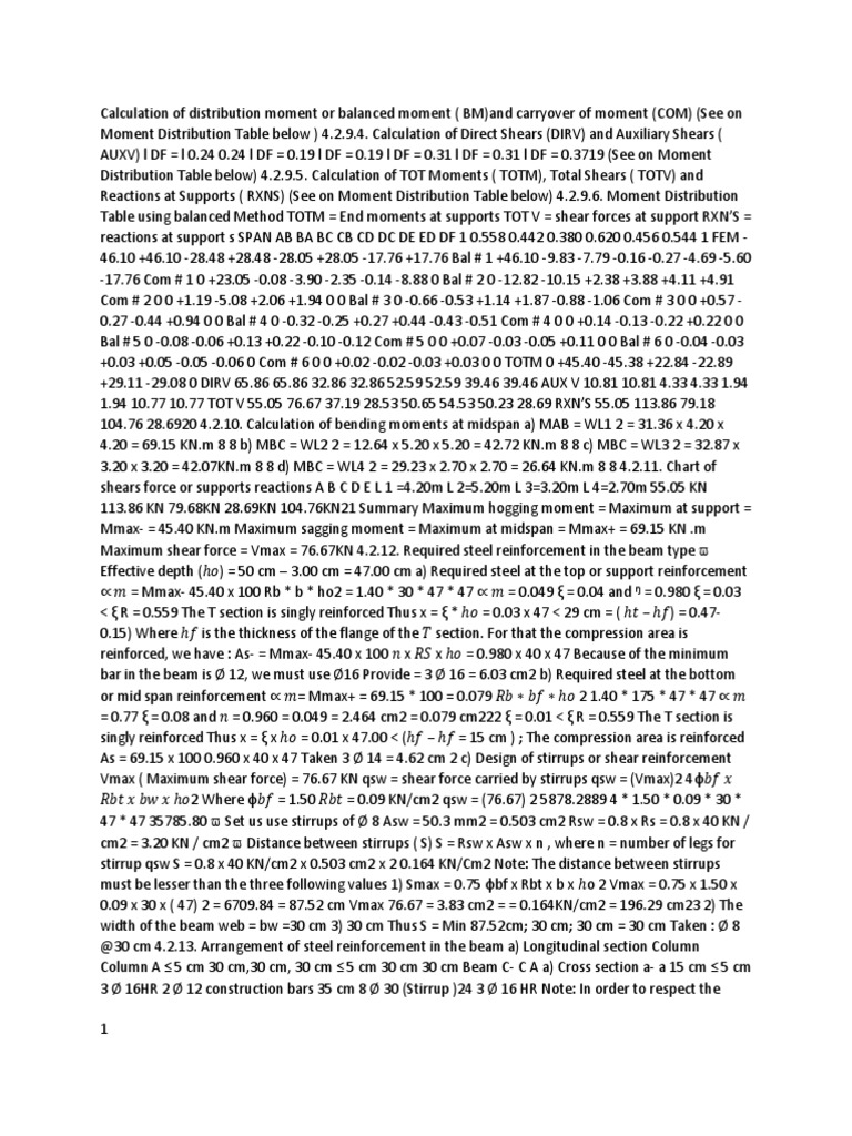 Moment Distribution | PDF | Beam (Structure) | Bending