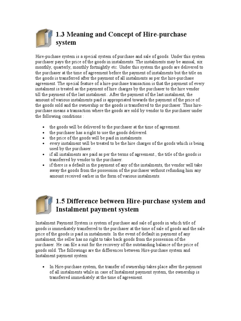 Hire Purchase | PDF