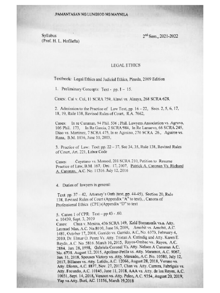 PALE Syllabus 2ndsem 2020 2021 | PDF