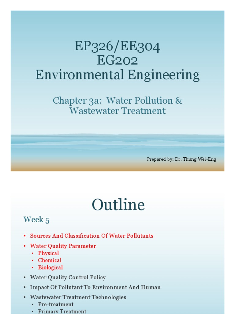 Chapter 3a - Water Pollution and Wastewater Treatment | PDF | Water ...
