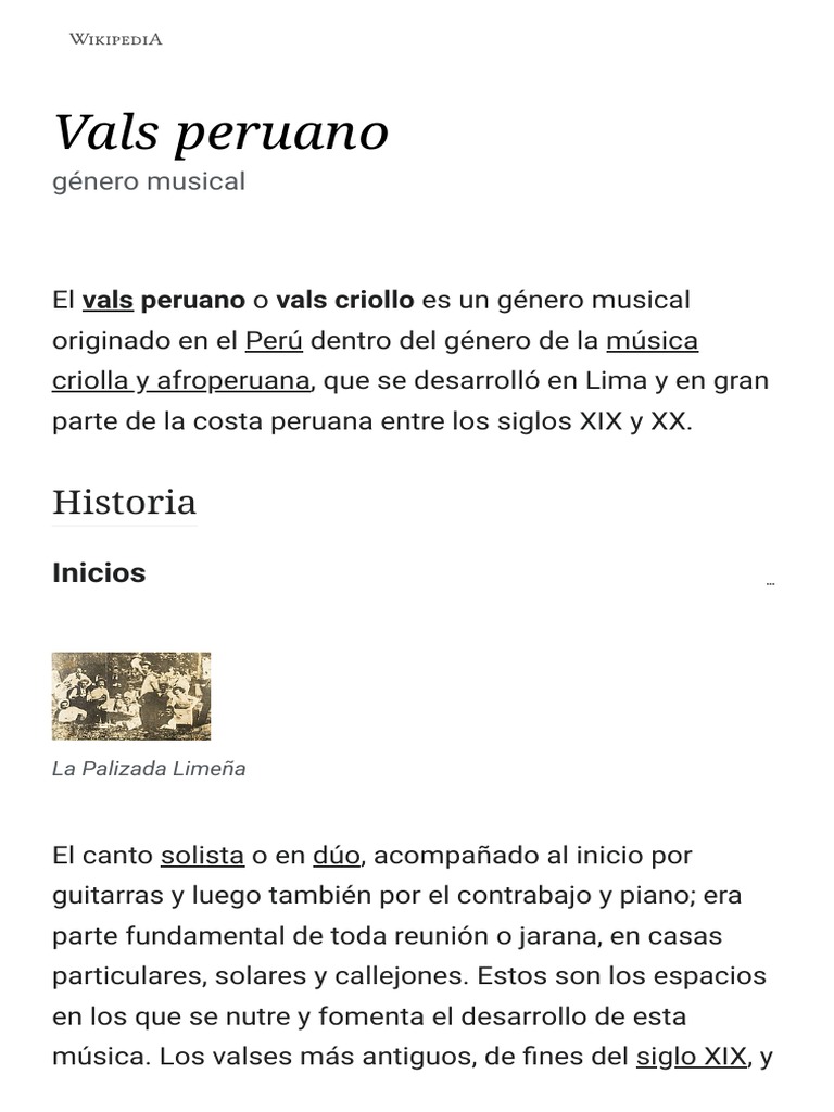 Vals Peruano | PDF | Musica Latinoamericana | Musica Sudamericana
