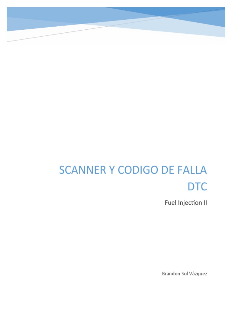 Scanner Y Codigo de Falla DTC: Fuel Injection II | PDF | Tecnologías ...
