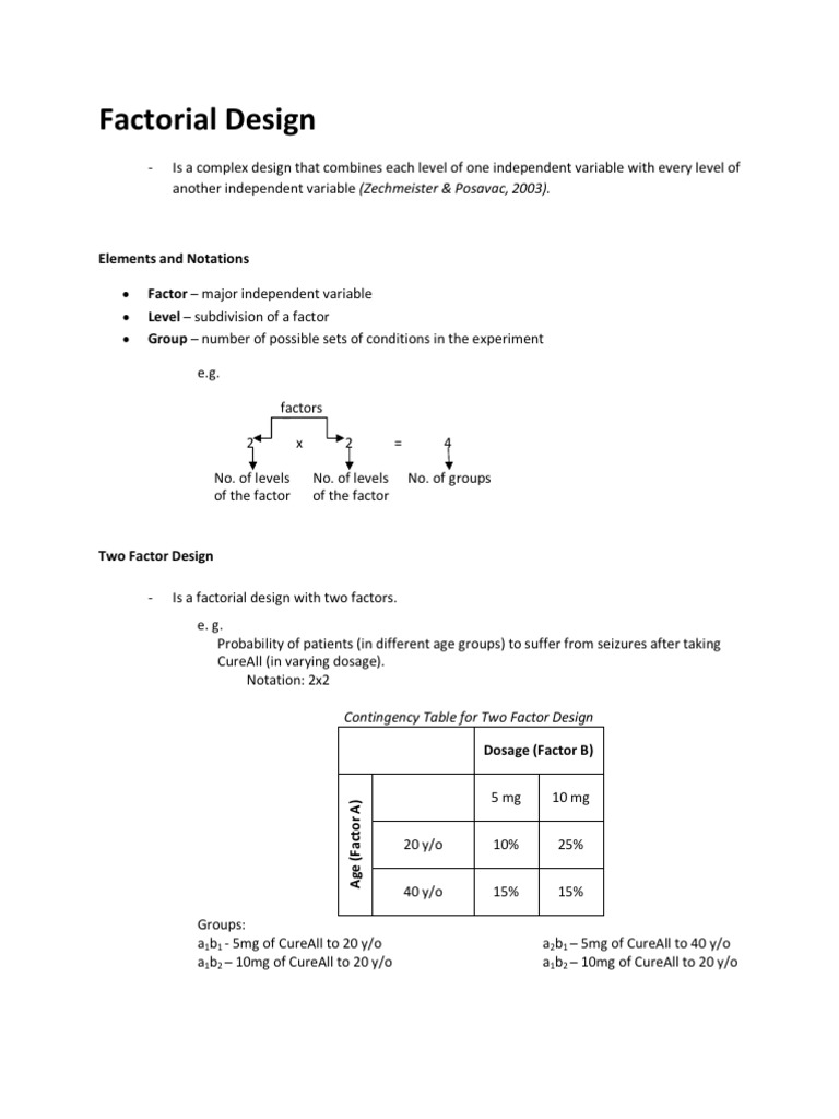 Factorial Design | PDF