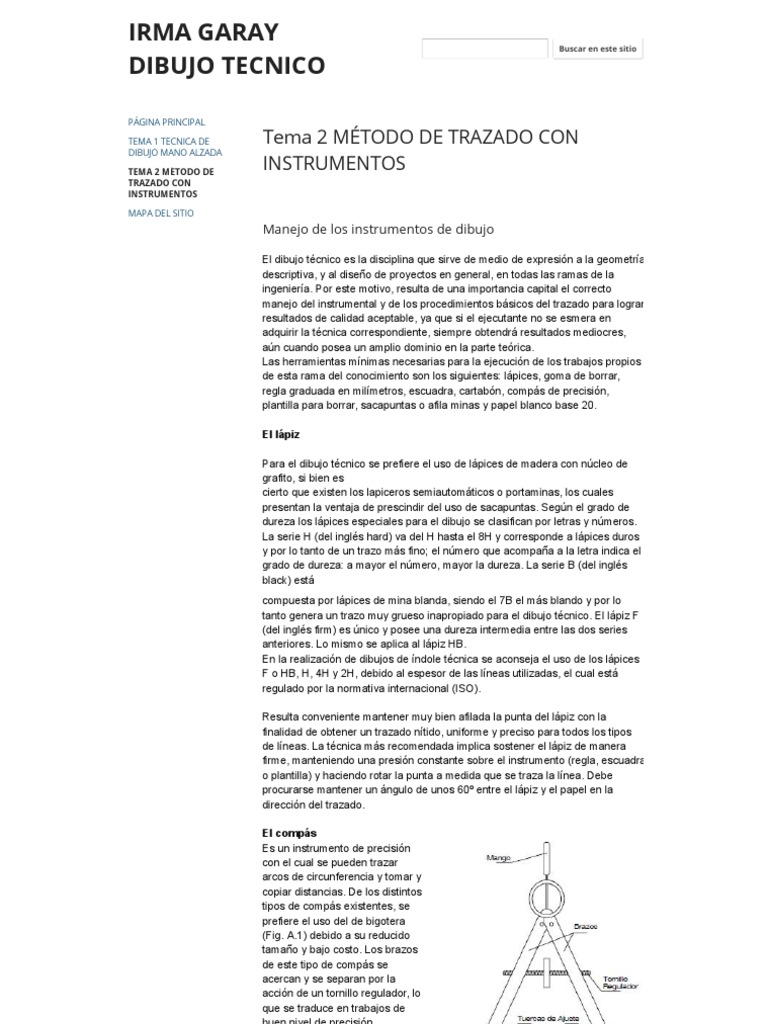 Tema 2 MÉTODO DE TRAZADO CON INSTRUMENTOS - IRMA GARAY DIBUJO TECNICO ...
