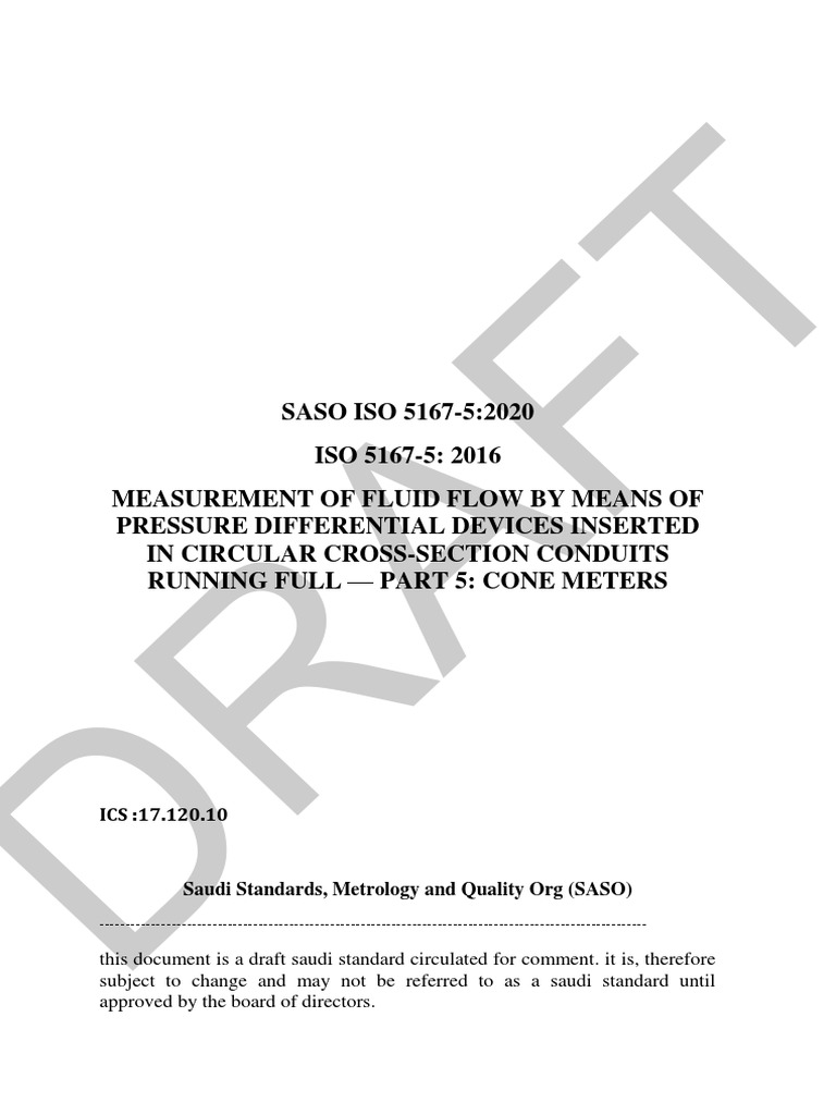 Saso Iso 5167 5 2020 e | Download Free PDF | Flow Measurement | Calibration