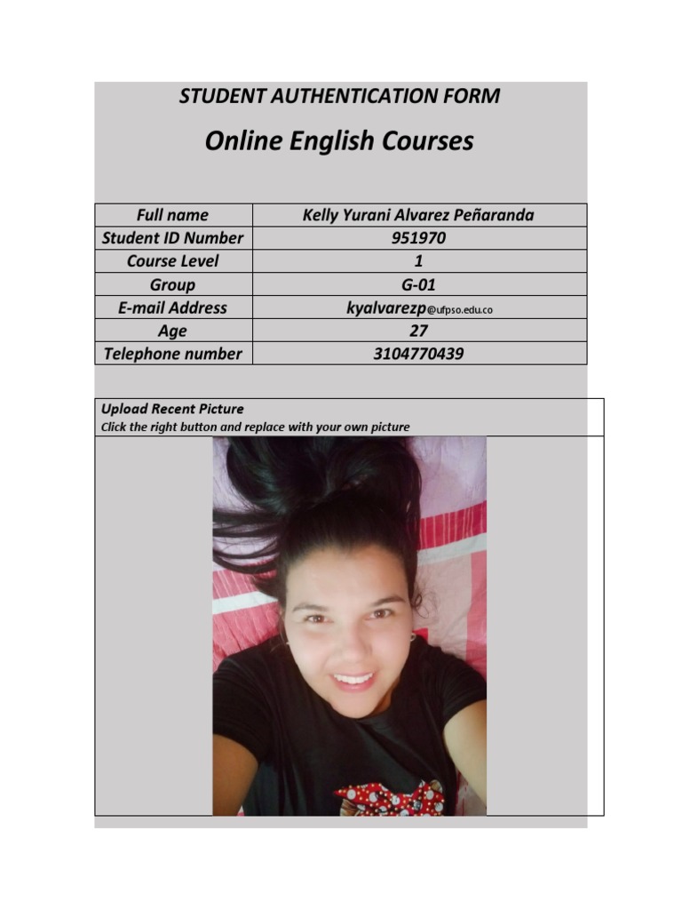 Student Authentication Form | PDF