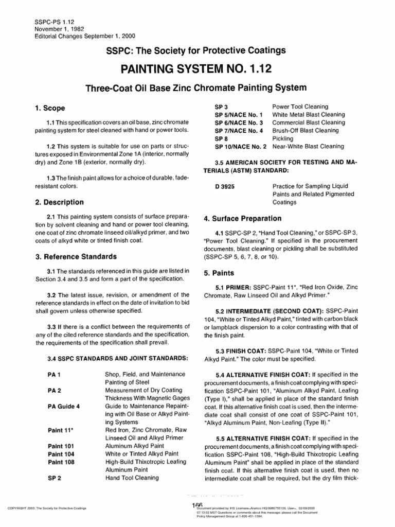 SSPC PS 1.12 | PDF | Paint | Specification (Technical Standard)