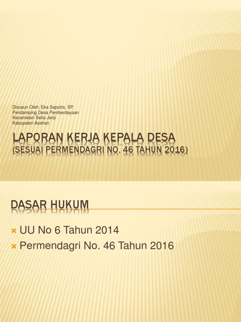 Laporan Kepala Desa | PDF