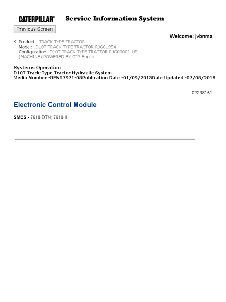 Electronic Control Module | PDF | Switch | Tractor