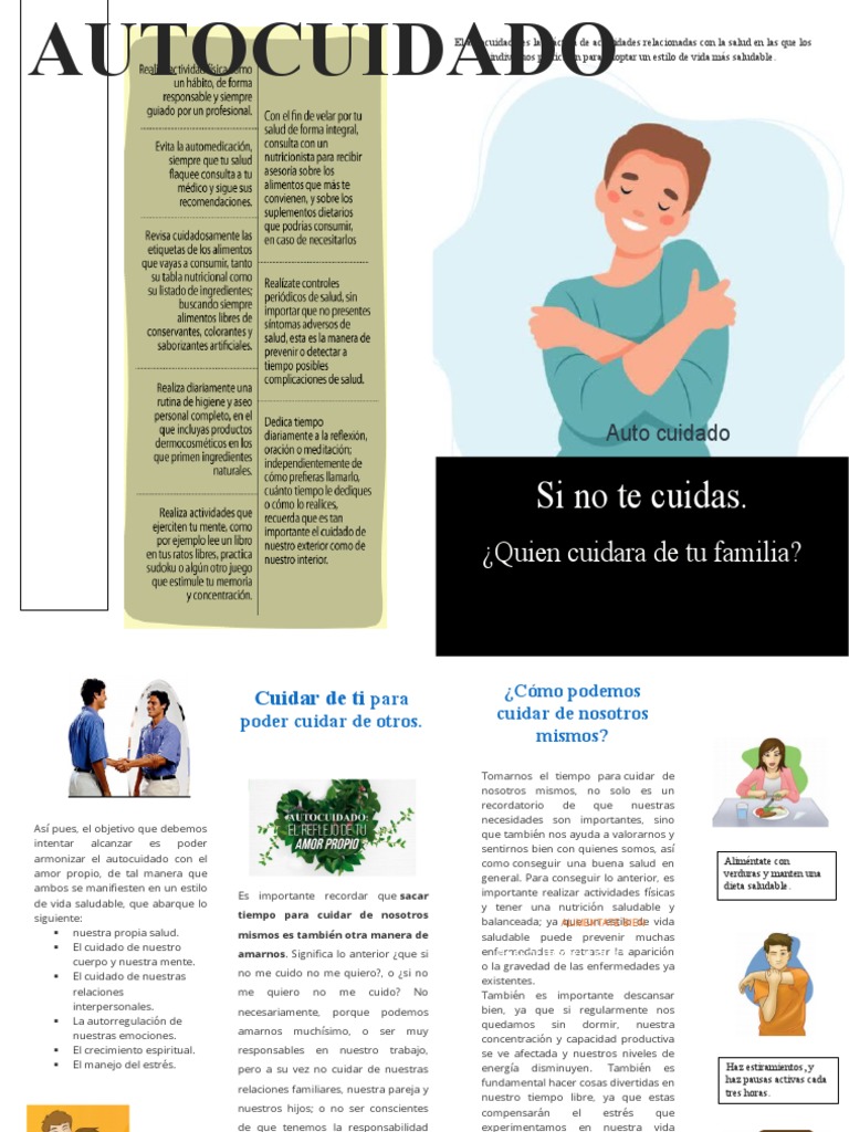 Folleto de Amor Propio y Autocuidado | PDF | Estrés (biología) | Amor