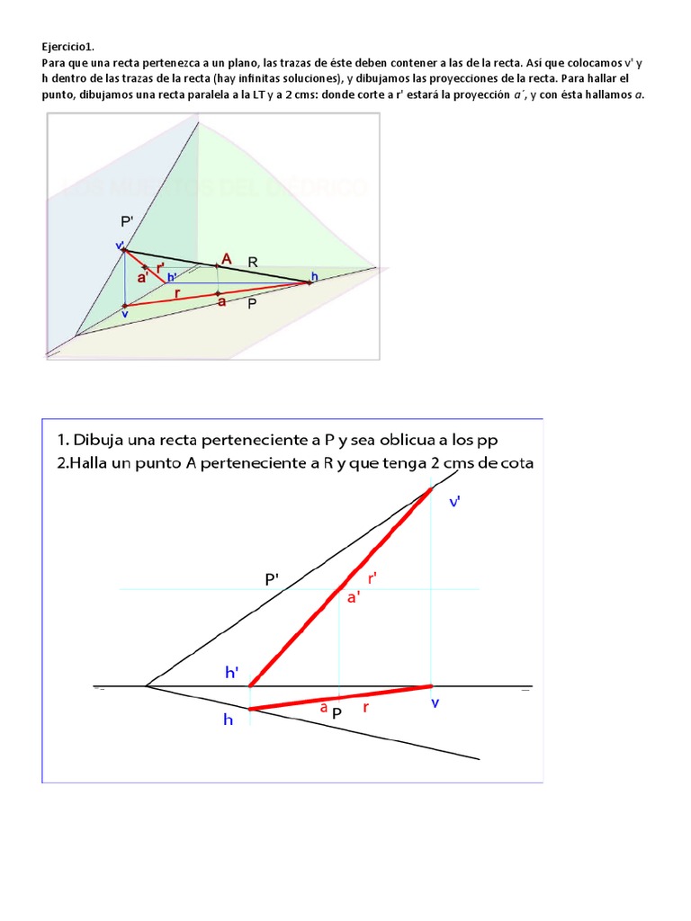 Ejercicios Sistema Diedrico | PDF