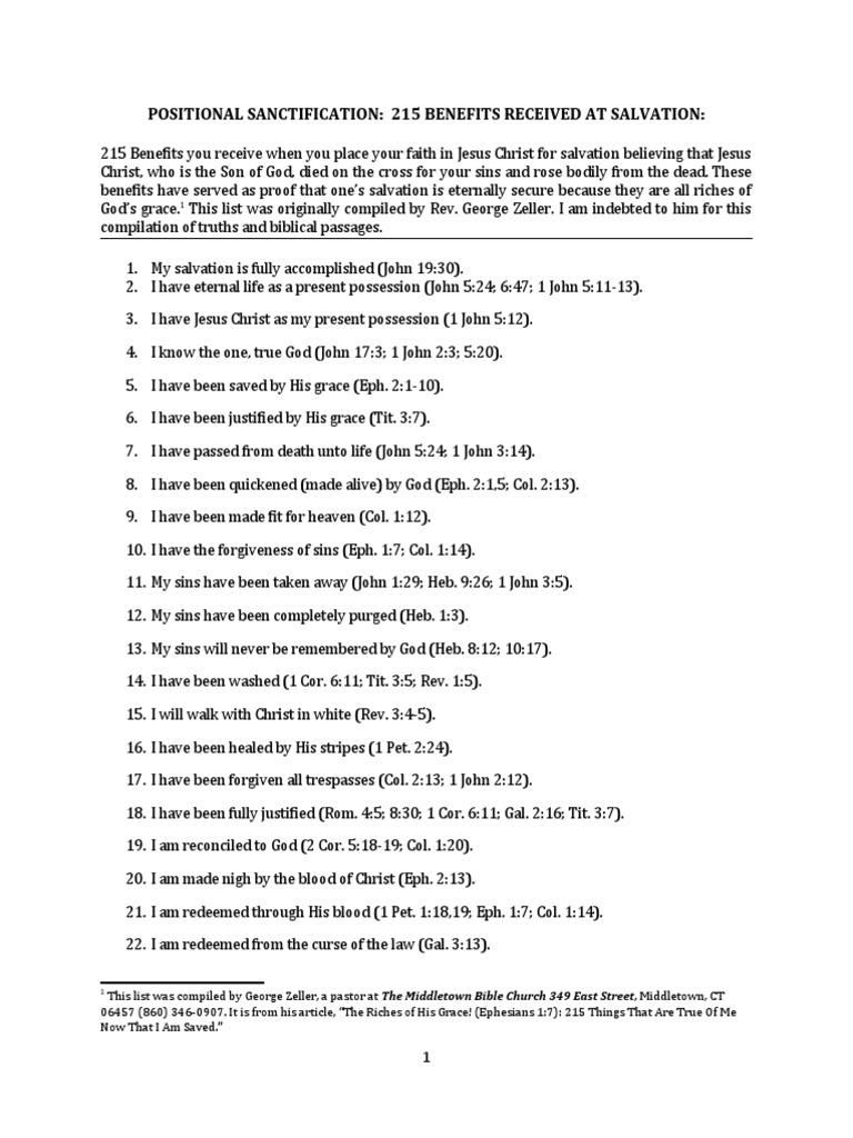 215 Truths About My Position in Jesus Christ | Download Free PDF ...