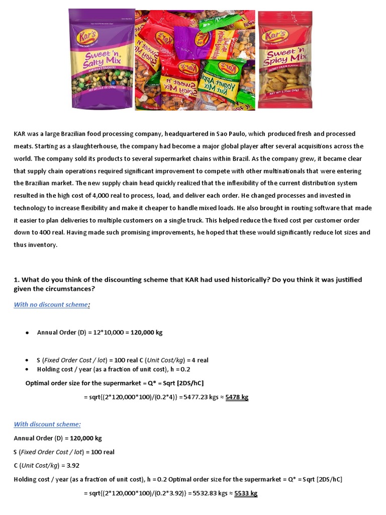 KAR Foods | PDF | Supermarket | Supply Chain