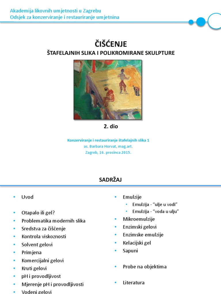 Čišćenje Štafelajnih Slika | PDF