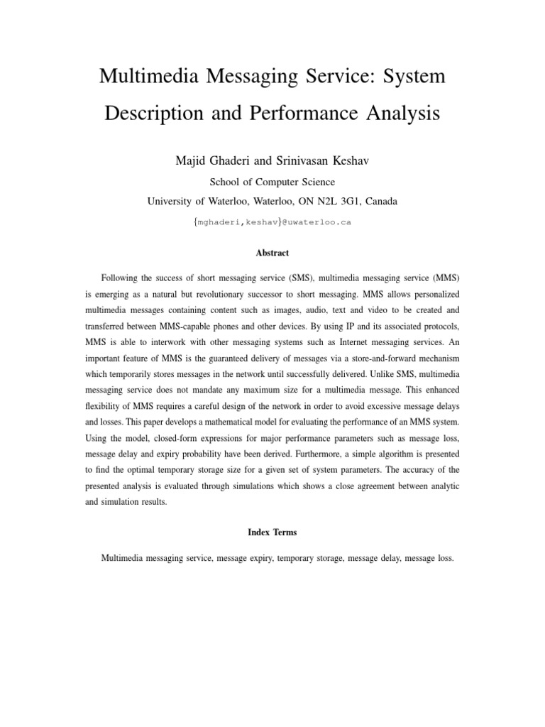 Mms | PDF | Multimedia Messaging Service | Internet Protocol Suite