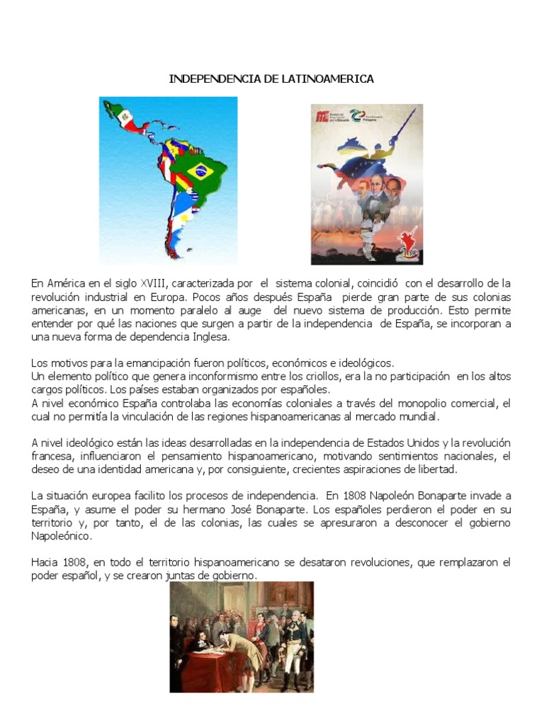 Guia Independencia Latinoamericana 1 | PDF | America latina | Perú