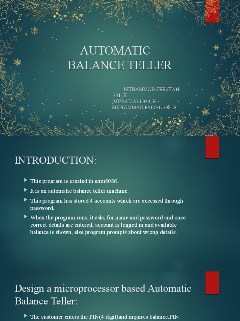 Automatic Balance Teller | PDF | Personal Identification Number | Password