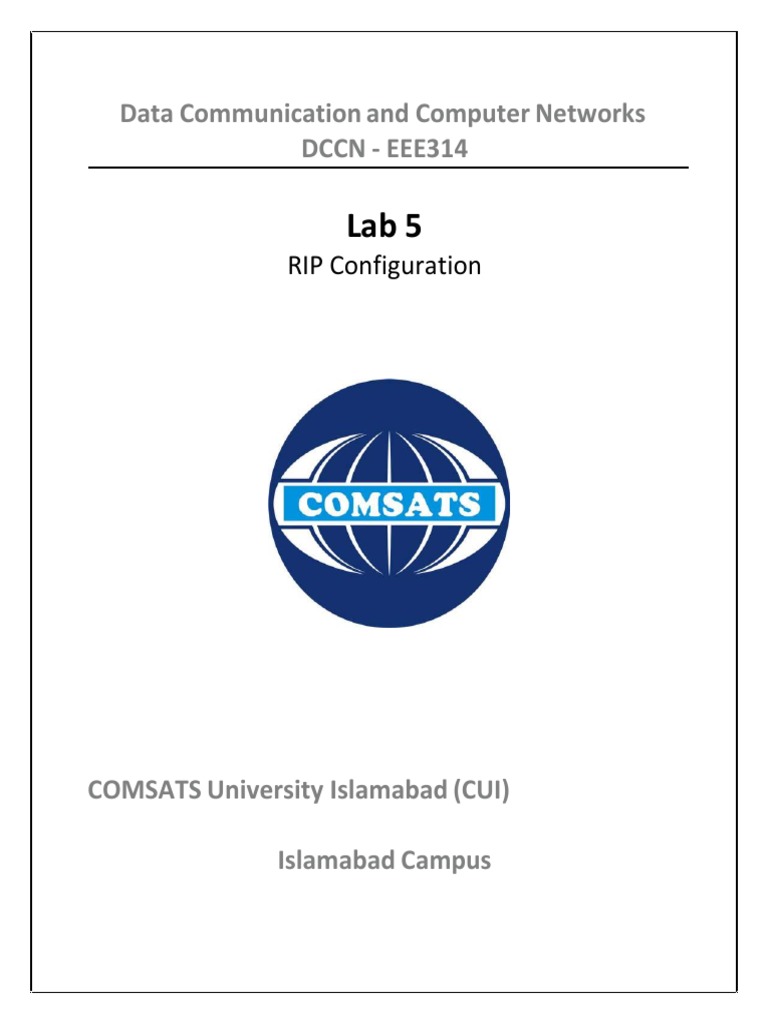Lab Manual 05 RIP Configuration | PDF | Routing | Router (Computing)