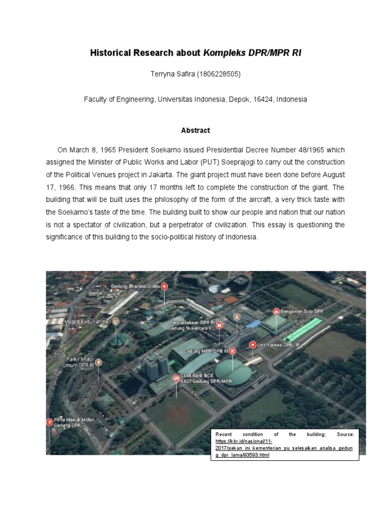 Historical Research About MPR-DPR Building | PDF | Indonesia