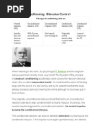 Classical Conditioning WS2 | PDF | Classical Conditioning | Behaviorism