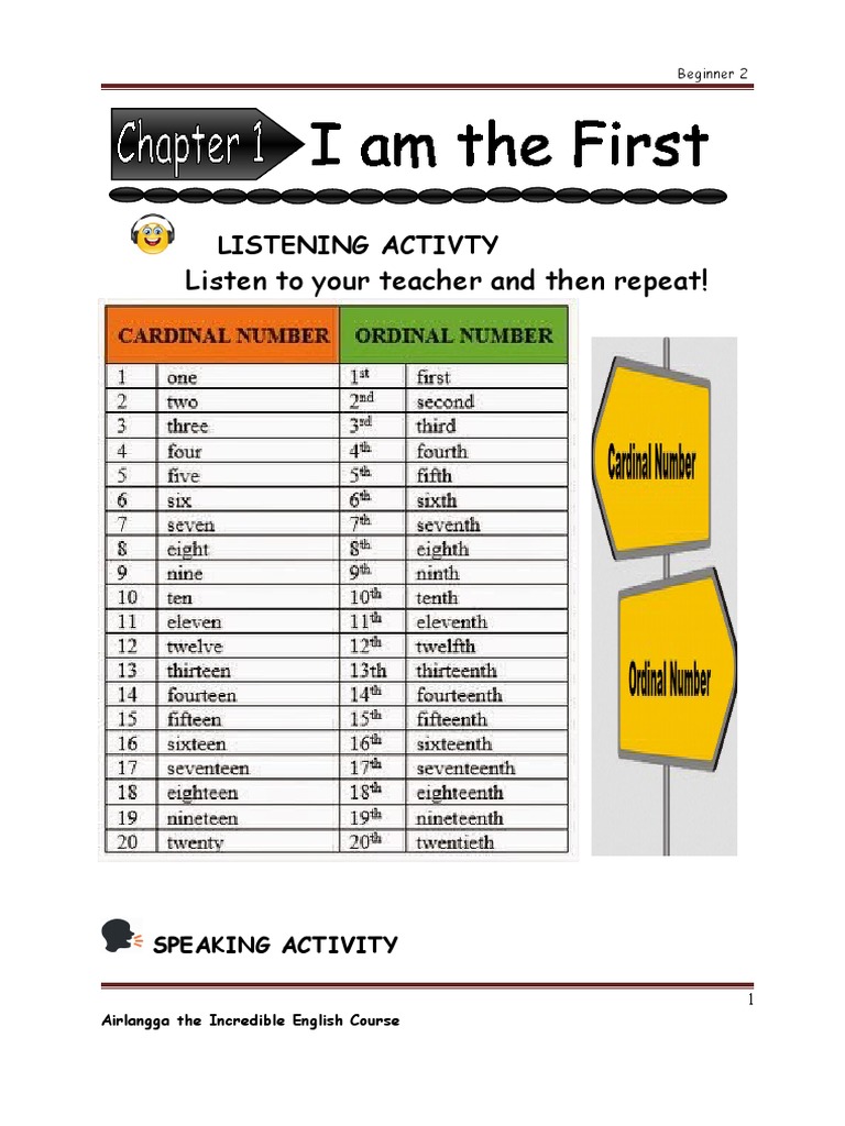 Listen To Your Teacher and Then Repeat!: Listening Activty | PDF