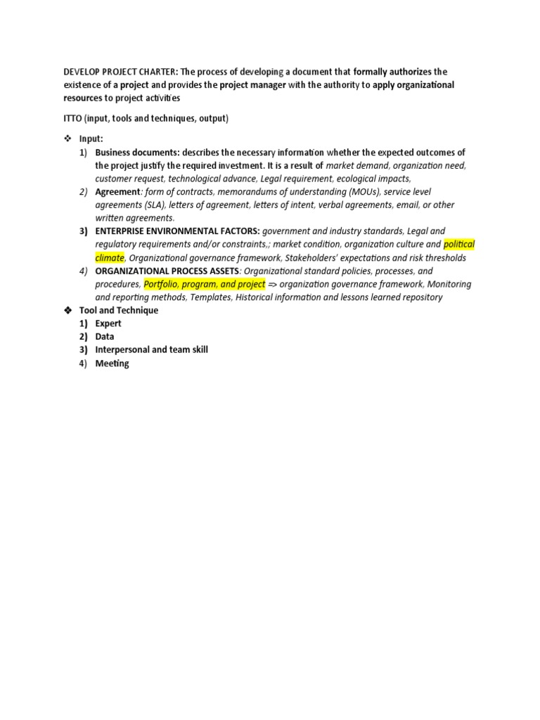 Project Charter Development Guide | PDF | Business